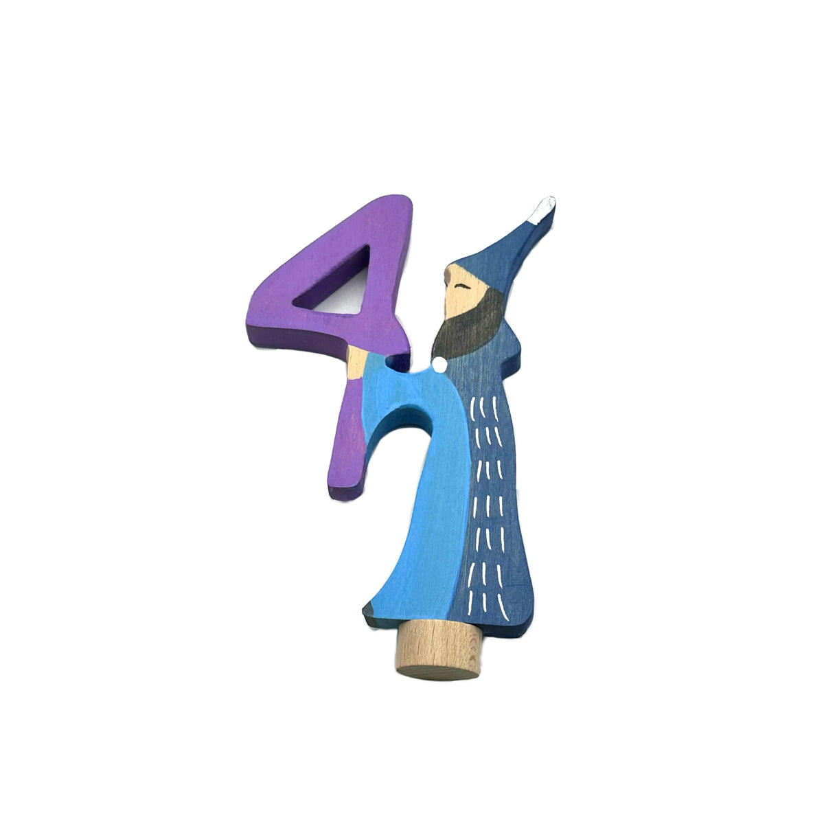 Handcrafted Open Ended Wooden Birthday Ring Number - Fairy Tale Number ...